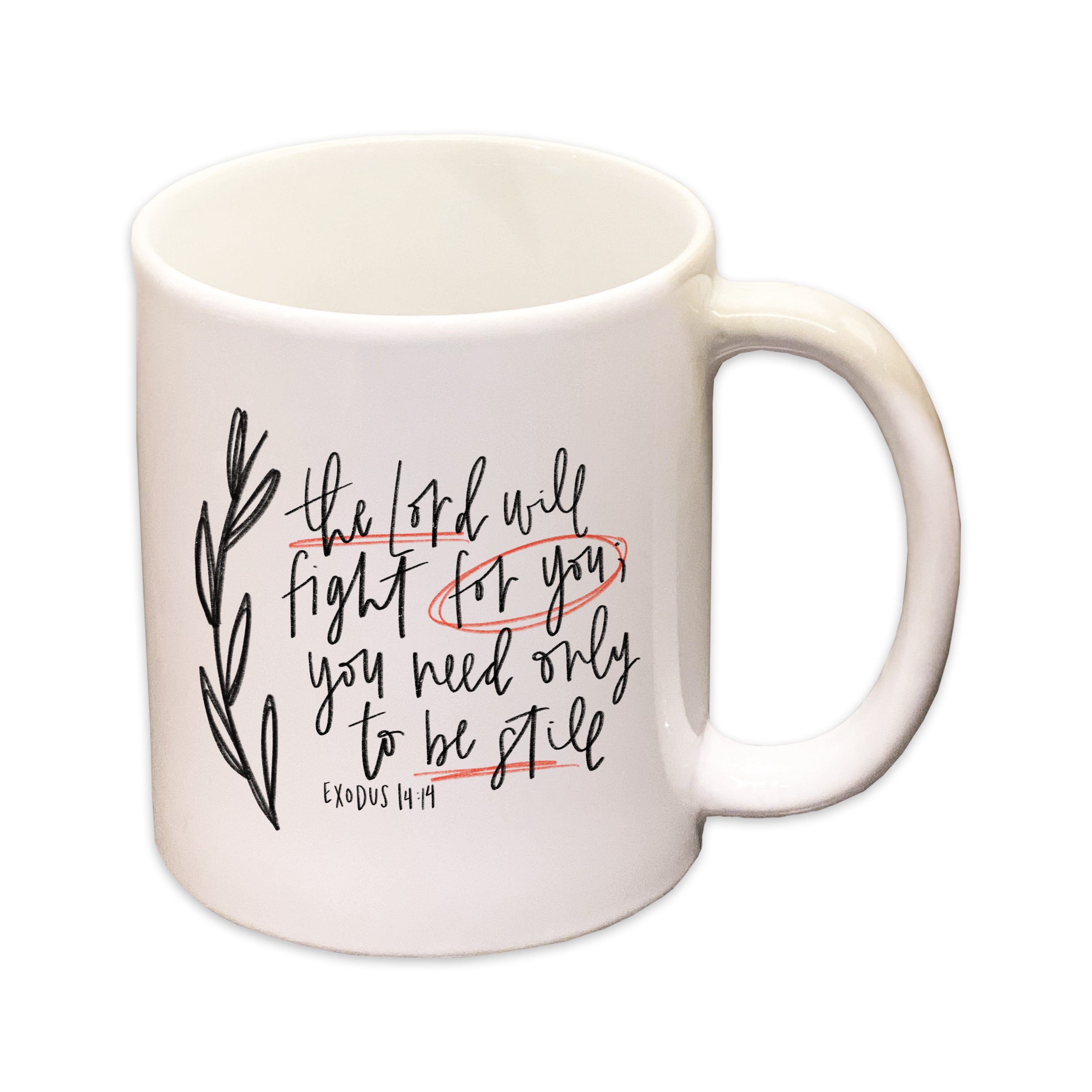 Coffee Mug | Exodus 14:14 | Be Still – swaygirls