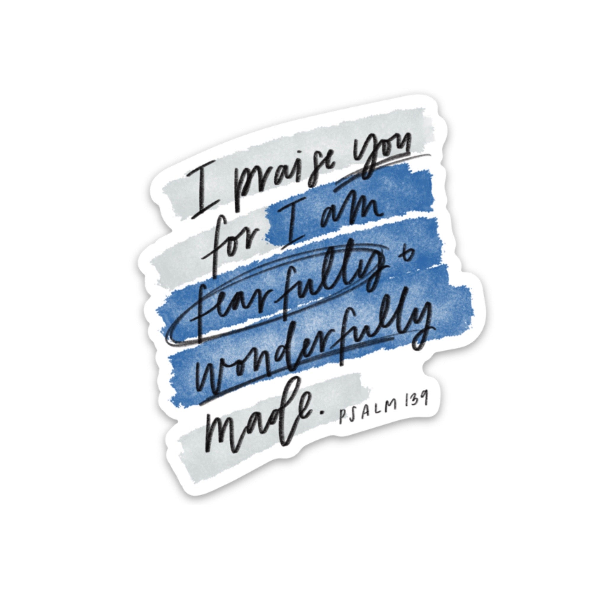 Sticker | Psalm 139:14 | Blue Highlights – swaygirls